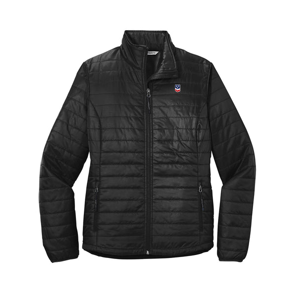 Ladies Jet Black Packable Puffy Jacket – SRM Company Store