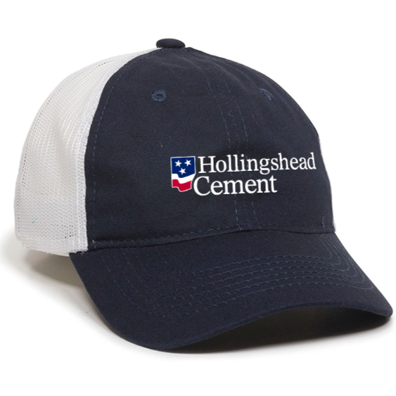 Hollingshead Cement Navy/White Unstructured Mesh Back Cap – SRM Company ...