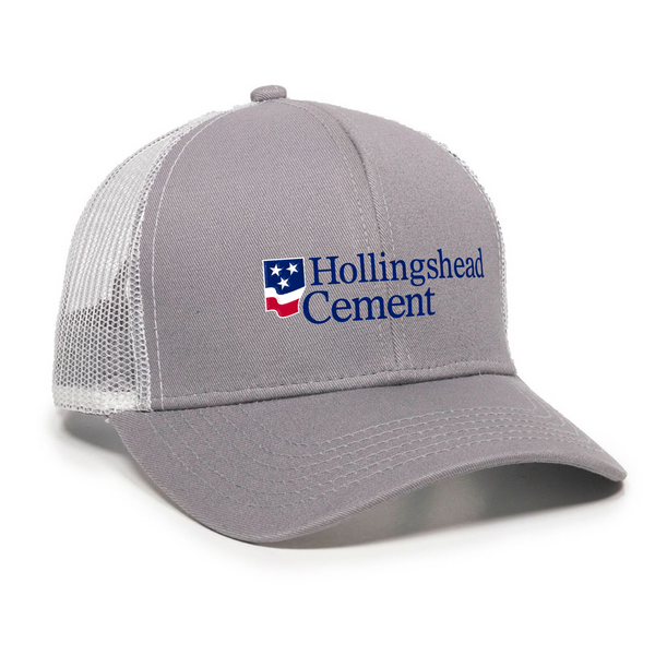 Hollingshead Cement Grey/White Structured Mesh Back Cap – SRM Company Store